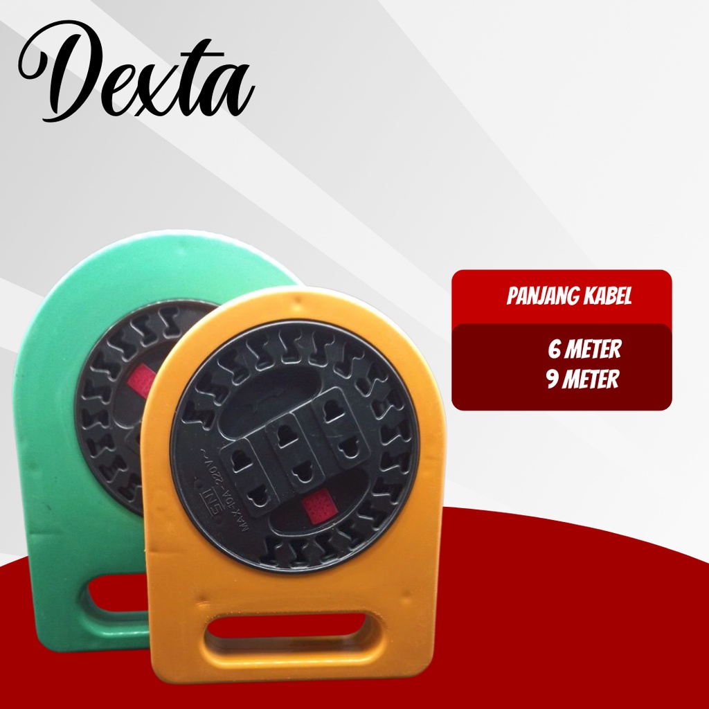 Jual DEXTA KABEL ROLL GINZA OLOR ROL KABEL BOX KABEL DEXTA 6 METER 9M ...