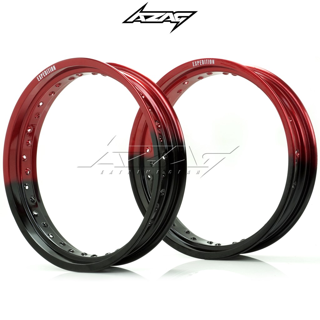 Jual VELG EXPEDITION 2 TONE RED BLACK SUPERMOTO KLX CRF WR | Shopee ...