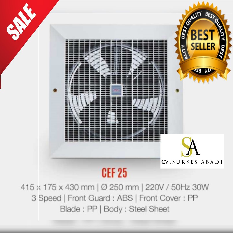 Jual Exhaust Fan Plafon / Ceiling Maspion CEF-25 termurah surabaya ...