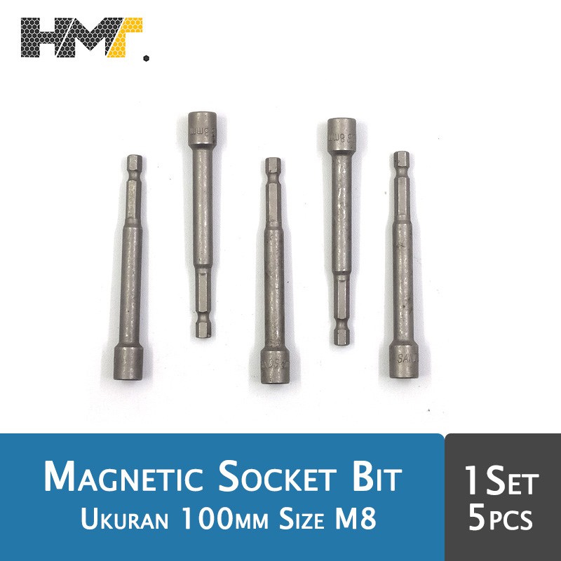 Jual Magnetic Socket Bit 100mm m8 / Mata Bor Roofing Bit 100 mm ...