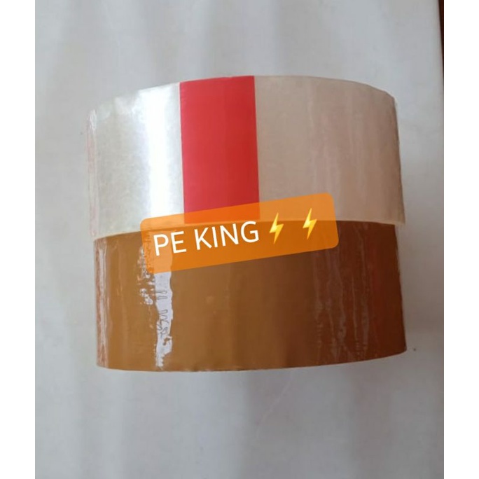 Jual Lakban Bening Coklat 200 300 Yard 2" Jumbo 2 Inch Isolasi Solasi | Shopee Indonesia