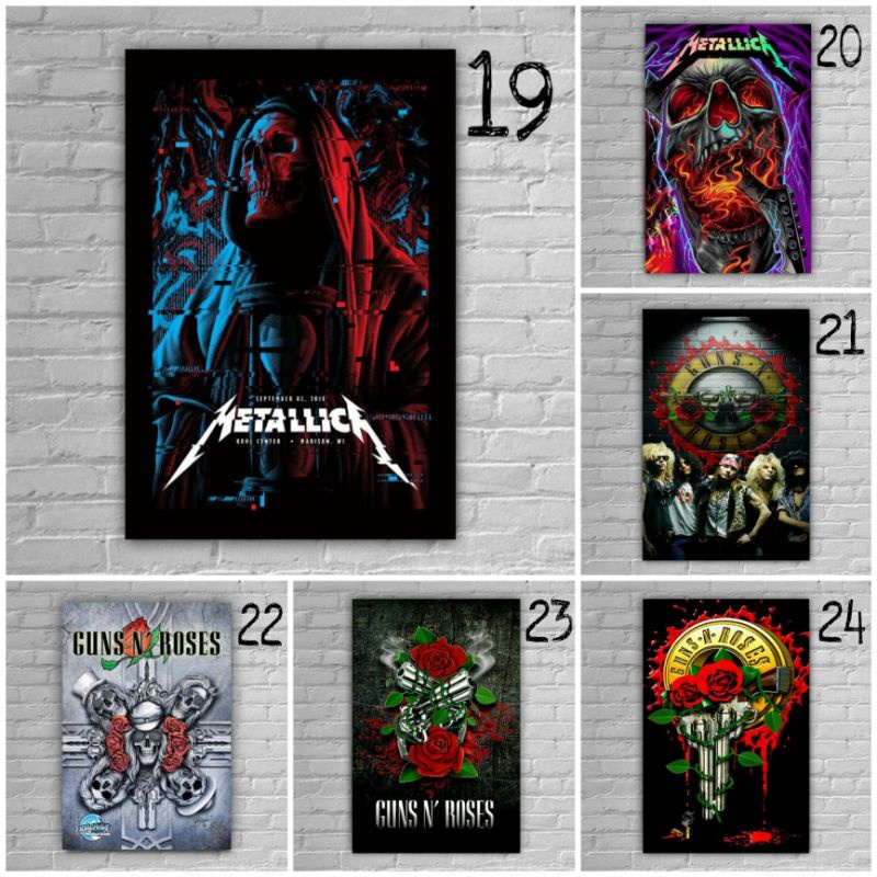 Jual POSTER DINDING GRUF BAND METAL 21-40/TANPA BINGKAI. | Shopee Indonesia