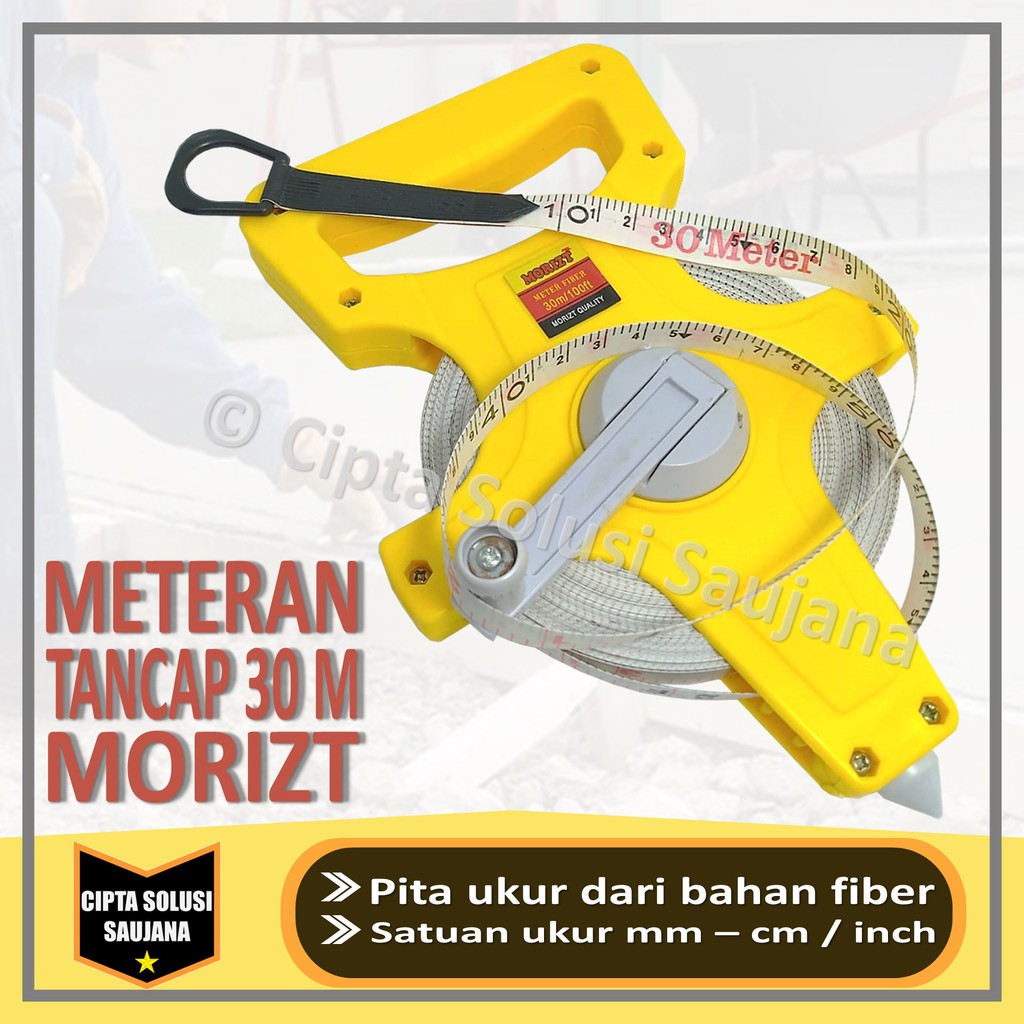 Jual MORIZT METERAN TANCAP 30 M METERAN TANAH METERAN FIBER METERAN ROLL METER ALAT UKUR TANAH ...