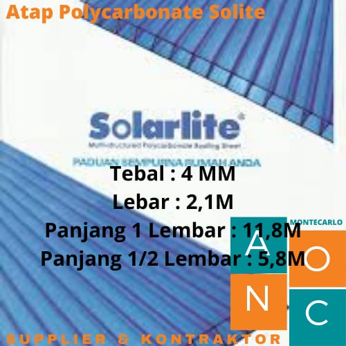 Jual ATAP POLYCARBONATE SOLITE (SOLARLITE) - 4 MM | Shopee Indonesia