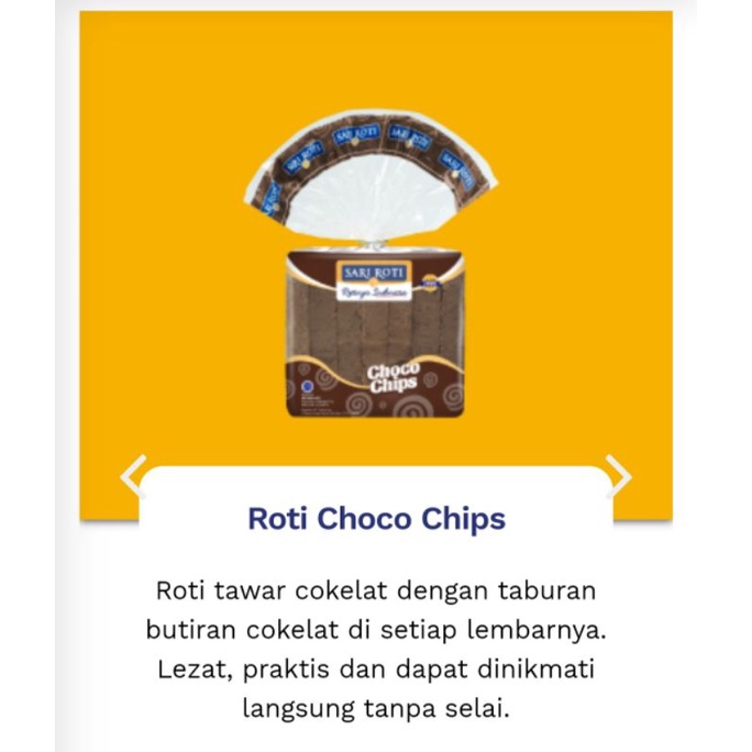 Jual Sari Roti Tawar Choco Chip | Shopee Indonesia