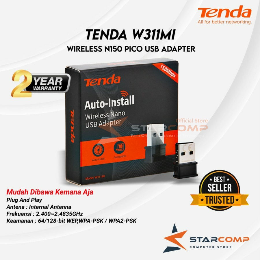 Jual USB Wifi TENDA W311M1 Wireless Adapter Nano Receiver Dongle ...
