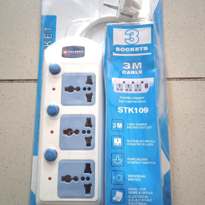 Jual Stopkontak 3 Lubang Universal Colokan Stop Kontak Extension 3 ...