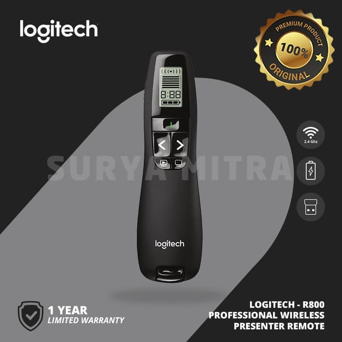 Jual Laser Pointer Wireless Presenter Logitech R800 / R 800 (Green ...
