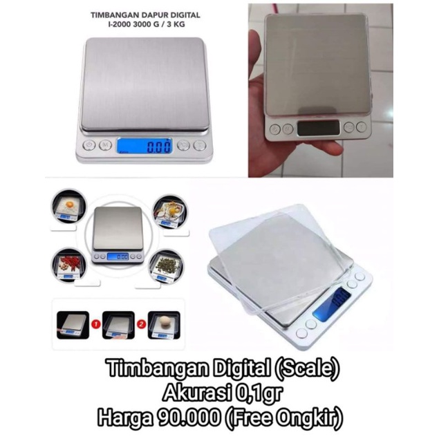 Jual Timbangan Digital (Scale), akurasi hingga 0,1gram. maximal beban 3kg | Shopee Indonesia