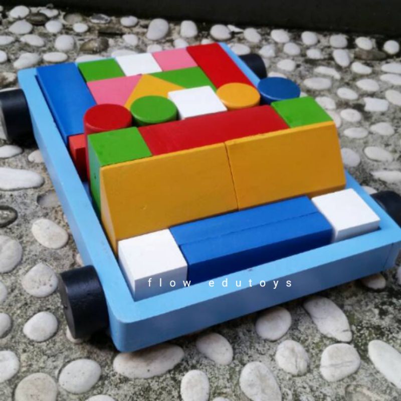 Jual BALOK MOBIL / MAINAN EDUKASI / MAINAN KAYU /BALOK | Shopee Indonesia