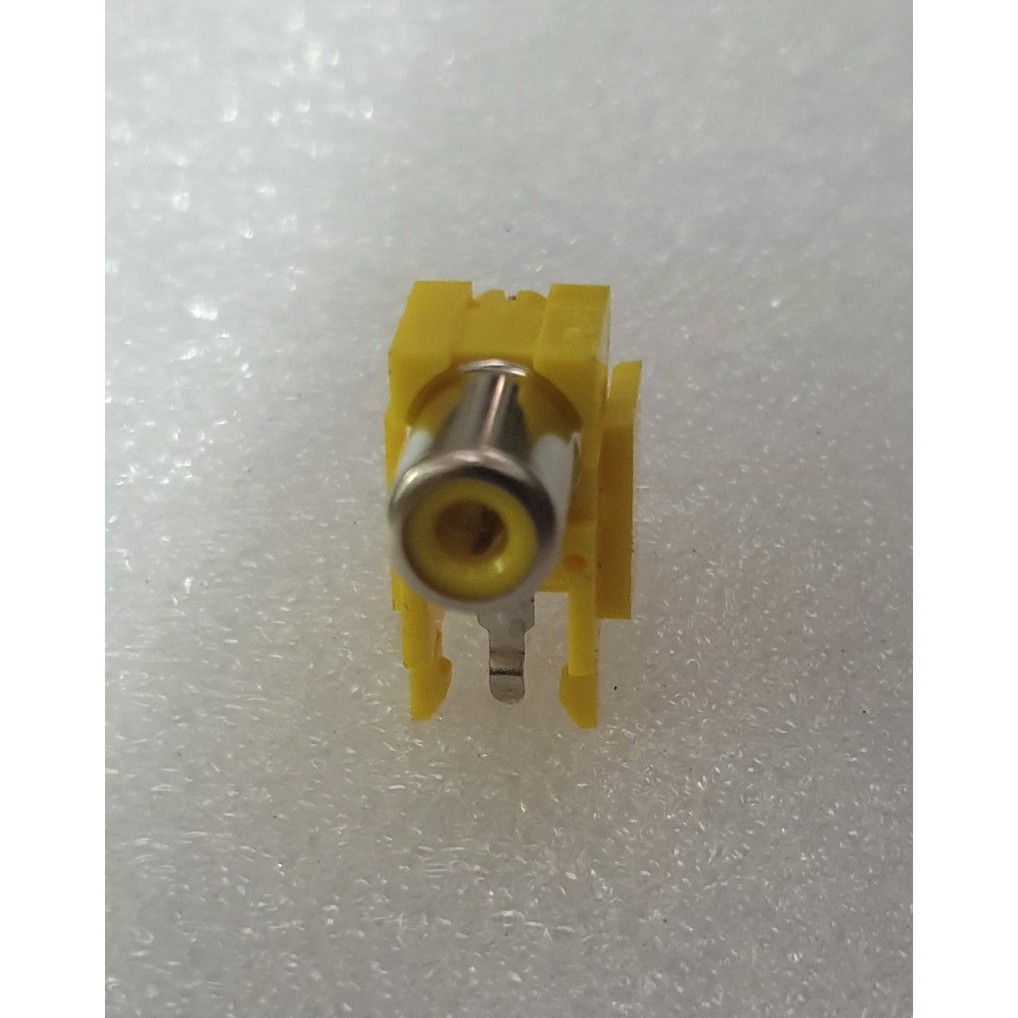 Jual Socket Female RCA 1 Slot Lubang Konektor warna Kuning merk Jalco ...