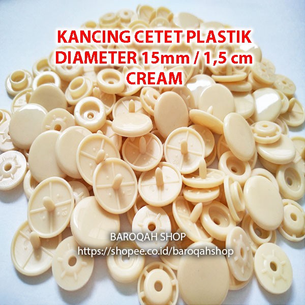 Jual GOOD QUALITY Kancing Cetet Jepret Snap Button Plastik diameter ...