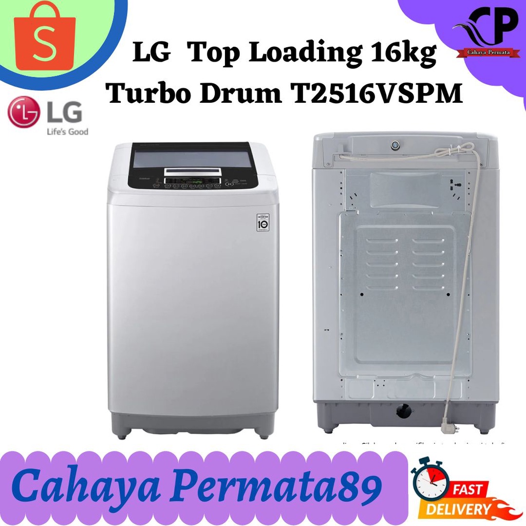 Jual LG T2516VSPM Mesin Cuci Top Loading 16 Kg INVERTER T2516 - T 2516 VSPM | Shopee Indonesia