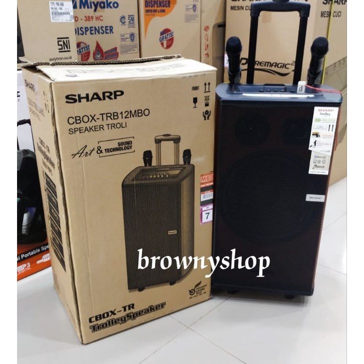 Jual SPEAKER TROLLEY SHARP 10" CBOX-TRB10MBO BLUETOOTH/USB/AUX FREE MIC ...