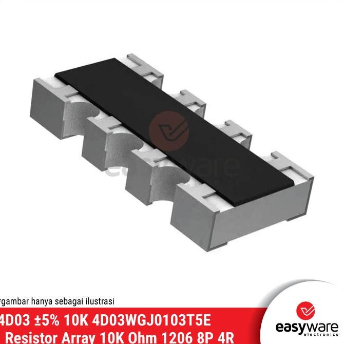 Jual Resistor Array 10K Ohm 1206 SMD SMT 5% 103 Network Resistor ...