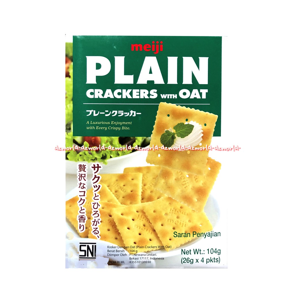 Jual Meiji Plain Crackers With Oat Snack 104gr Milk Biskuit Meiji Snak ...
