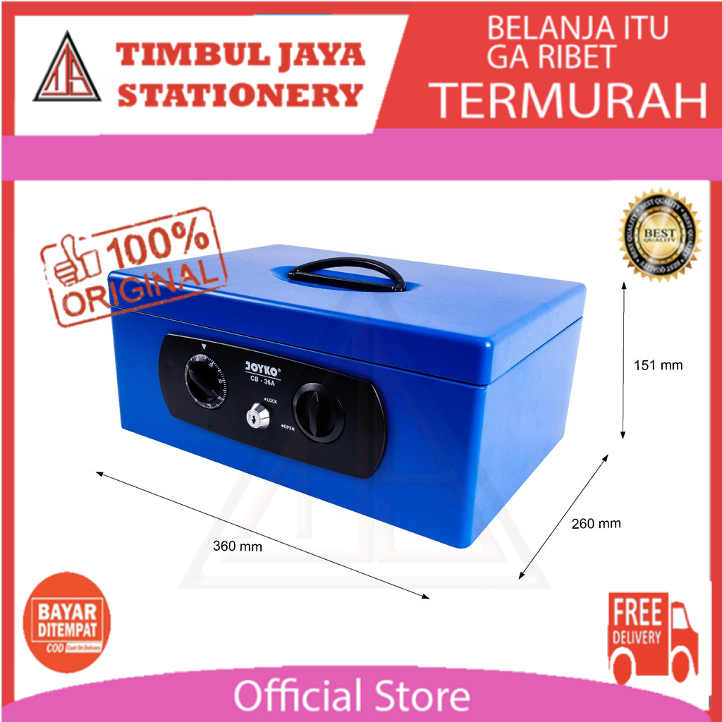 Jual Joyko Kotak Kas / Joyko Cash Box / Kotak Uang CB-36A Brankas Money ...