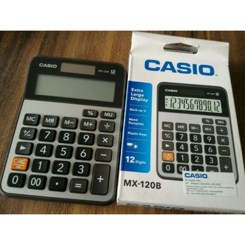Jual Casio Calculator MX-120B - Kalkulator Meja Office Desktop MX 120 B ...