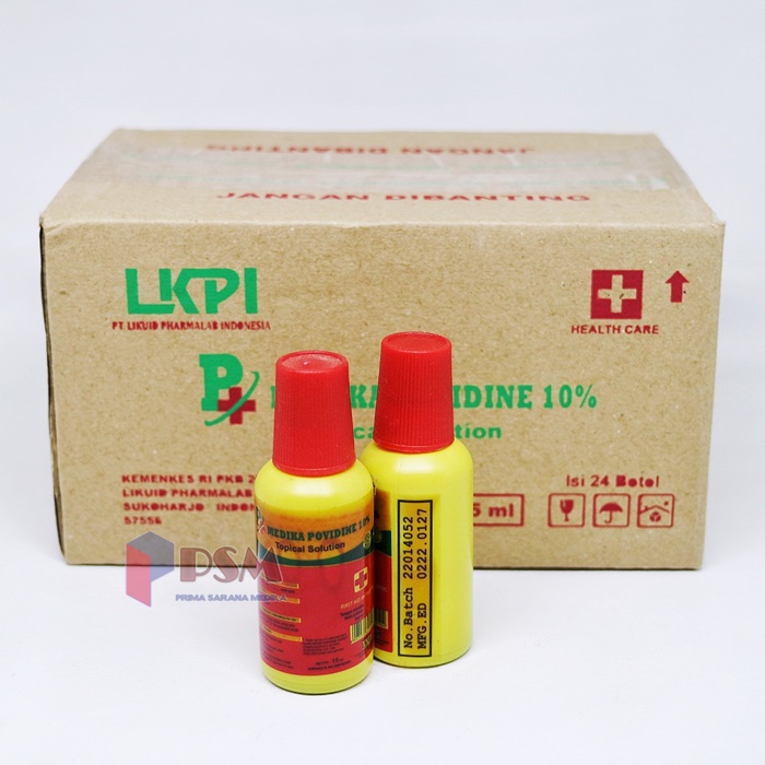 Jual Medika Povidine Iodine 10% 15ml / Obat Merah Luka Povidon Betadine ...