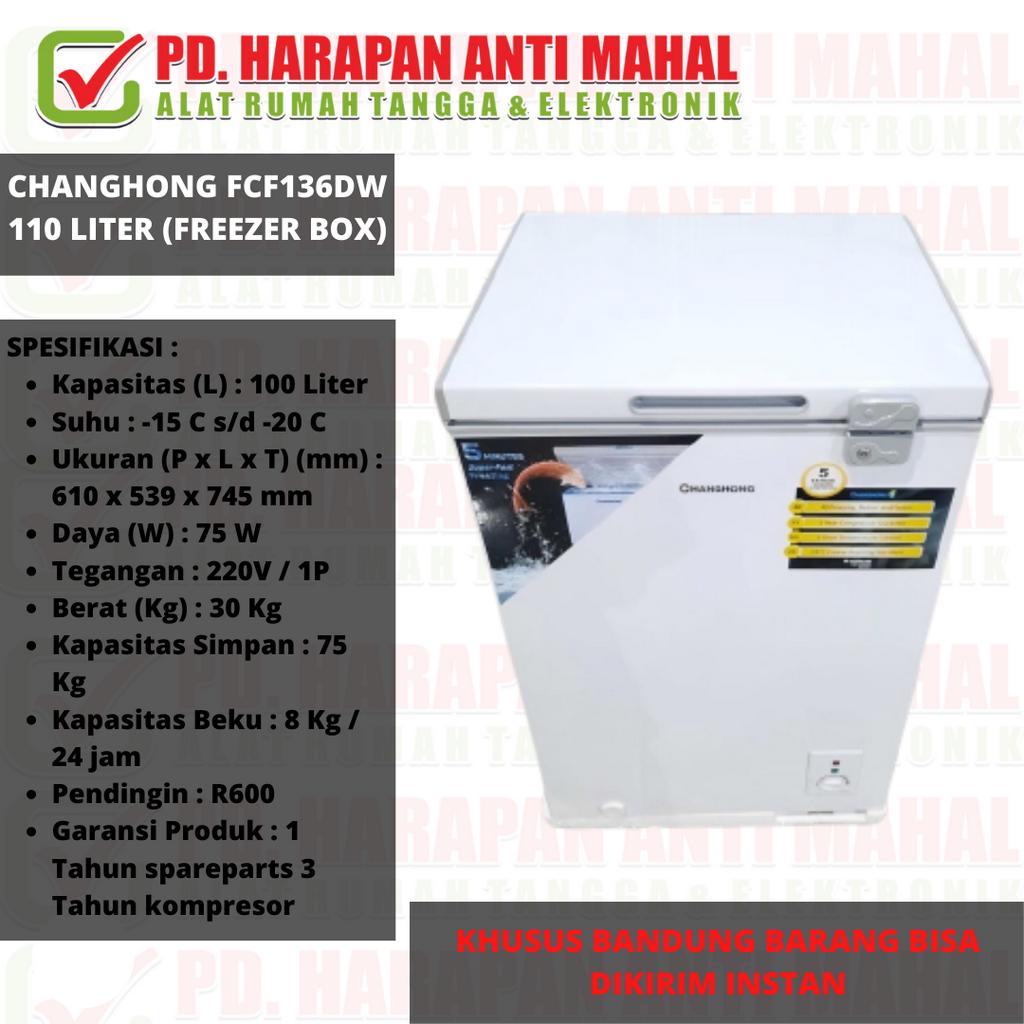 Jual CHANGHONG FCF136DW 110 LITER (FREEZER BOX)/ FREEZER BOX 100 LITER ...