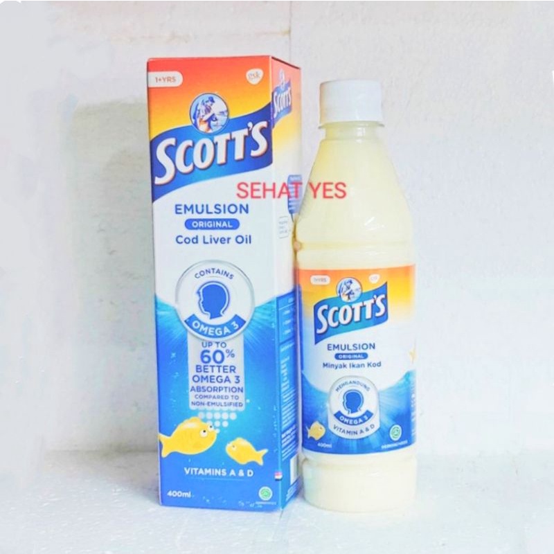 Jual SCOTTS EMULSION ORIGINAL / PUTIH 400ml | Shopee Indonesia