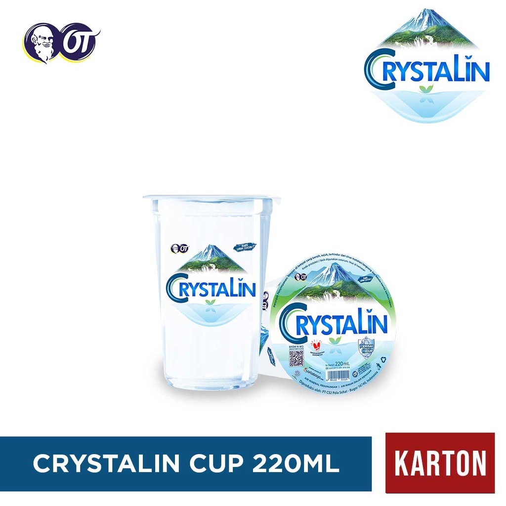 Jual Crystalin cup 200 ml isi 48 gelas crystaline 330 ml isi 24 botol air minum mineral ...