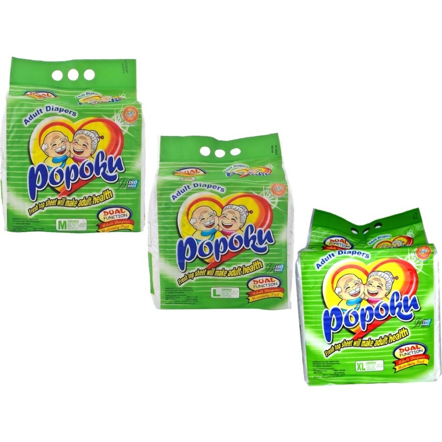 Jual POPOKU Diapers Adult - POPOKU Popok Dewasa Perekat M10 - L10 ...