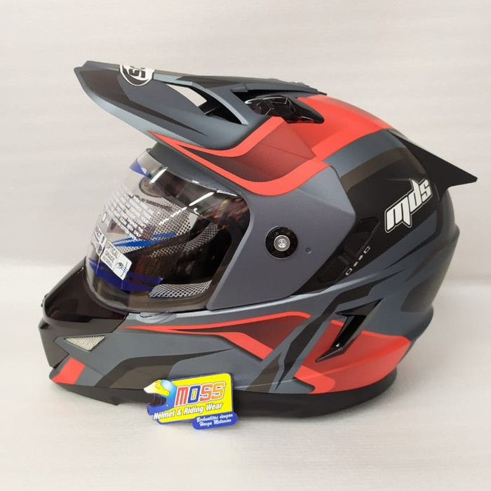 Jual Helm MDS Super Pro #2 All Grey Matt Red Fluo || Original Product ...