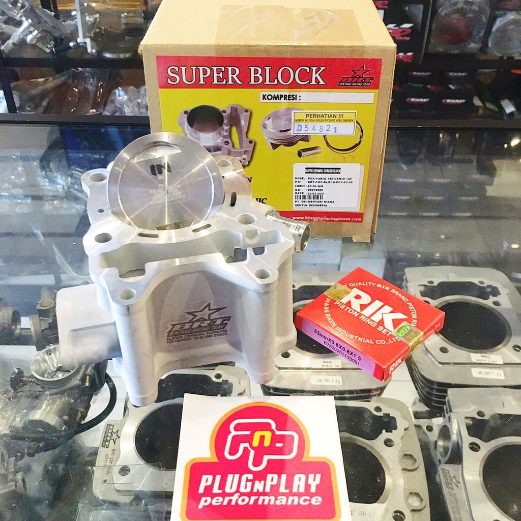 Jual Paket Bore Up Blok+Piston BRT Ceramic Vario 150 / Vario 125 / PCX ...