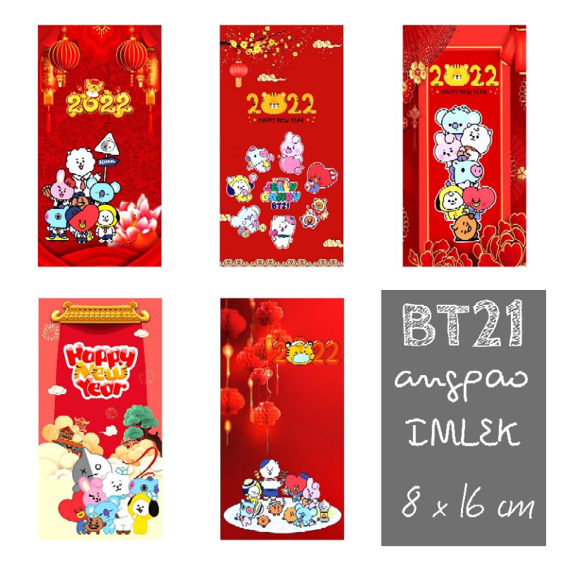 Jual BT21 2022 Amplop Angpao Envelope Chinese New Year IMLEK (panjang) BTS Lucu Cute 01 | Shopee ...