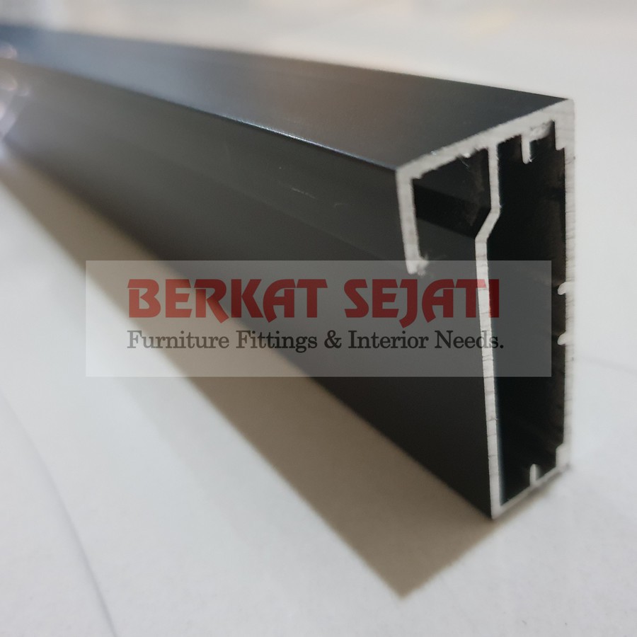 Jual Profil Bingkai Frame Kaca Lemari Kitchen Aluminium FA 128 HITAM ...