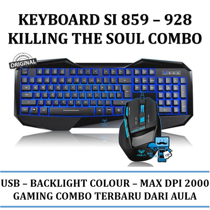 Jual Keyboard + Mouse Gaming Aula CB 859+928 Killing Soul | Shopee ...
