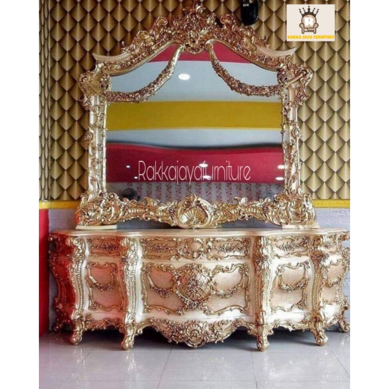 Jual BUFET RIAS UKIR GOLD LUXURY MEWAH FHINSING EMAS PRADA/TEMPEL ...