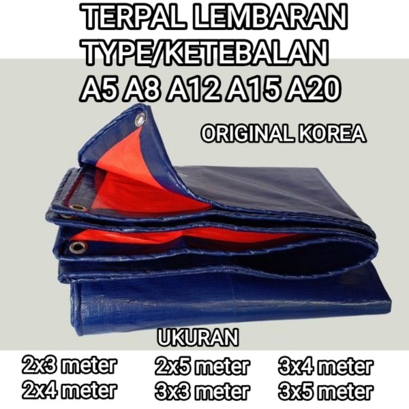 Jual Terpal tenda lembaran Ukuran 2x3, 2x4, 2x5, 3x3, 3x4, 3x5 type a5 ...