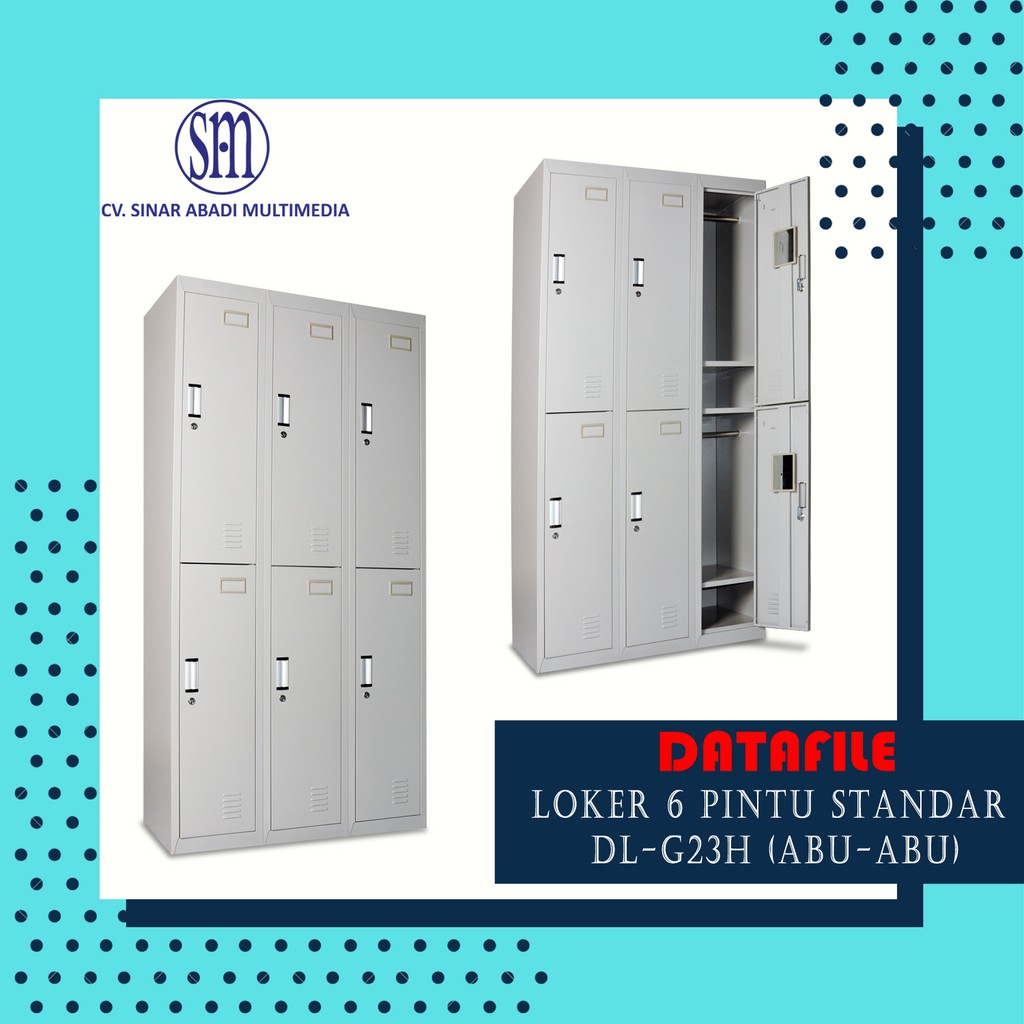 Jual DATAFILE Loker 6 pintu DL-G23H (Abu-Abu) | Shopee Indonesia