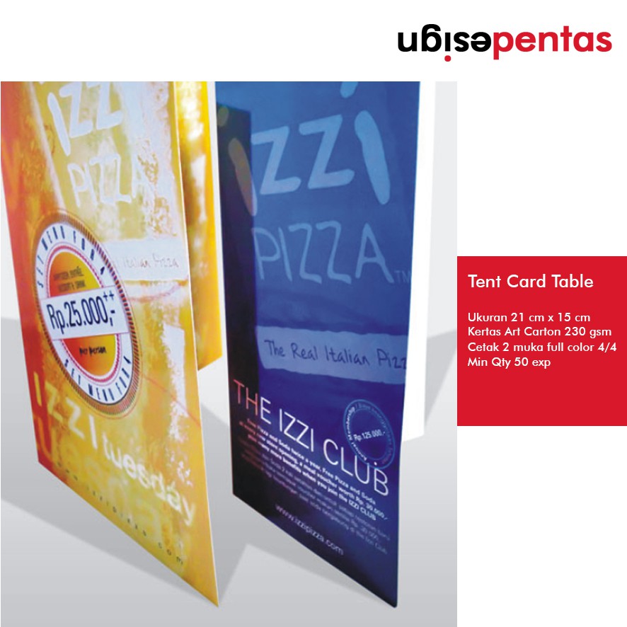 Jual Cetak Table Tent Card Restaurant | Shopee Indonesia