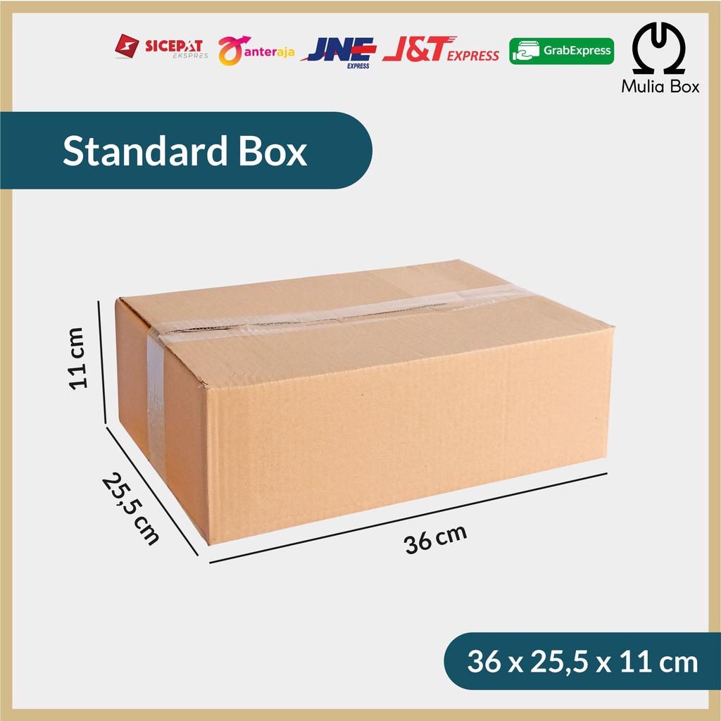 Jual Kardus Packing Standar Box 36 x 25,5 x 11 cm Corrugated Karton Dus Besar Polos Packaging ...