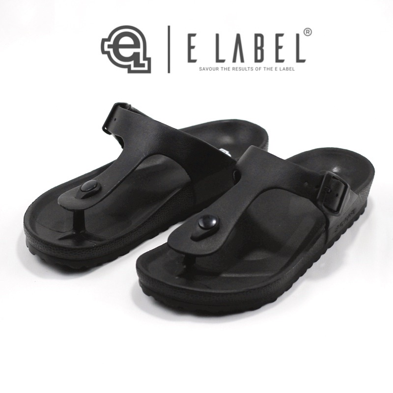 Jual E LABEL | Sandal Clip Black | Sandal Karet Casual | Sandal Jepit ...