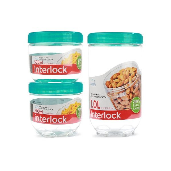Jual Lock & Lock Food Container Interlock Set Toples | Shopee Indonesia