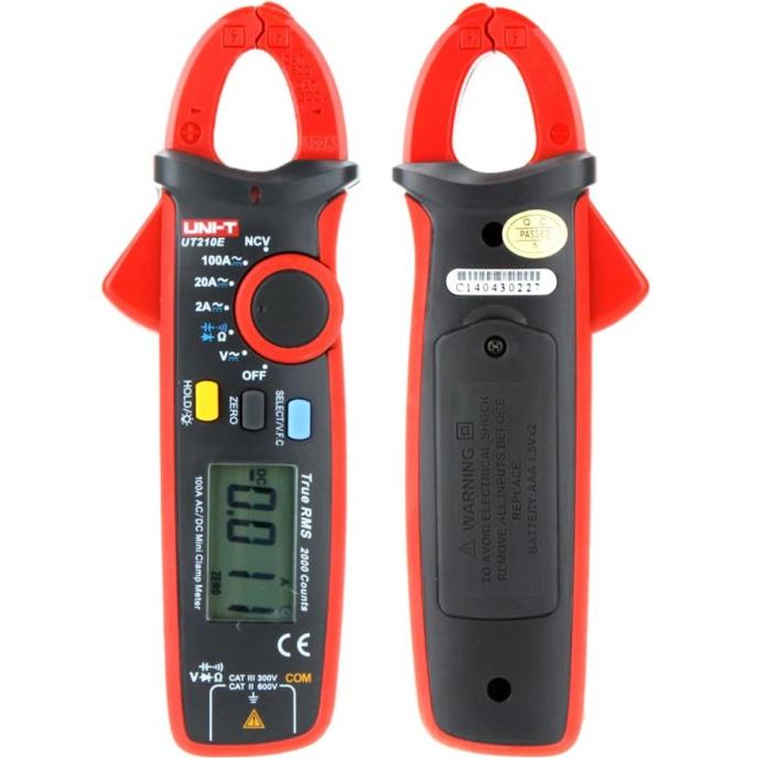 Jual TANG AMPERE AC-DC / DIGITAL CLAMP METER UNI-T UT210E / UT-210E ...