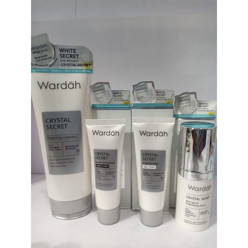 Jual Wardah Paket Crystal Secret Mini (Day 17, Night 17, Serum, Facial ...