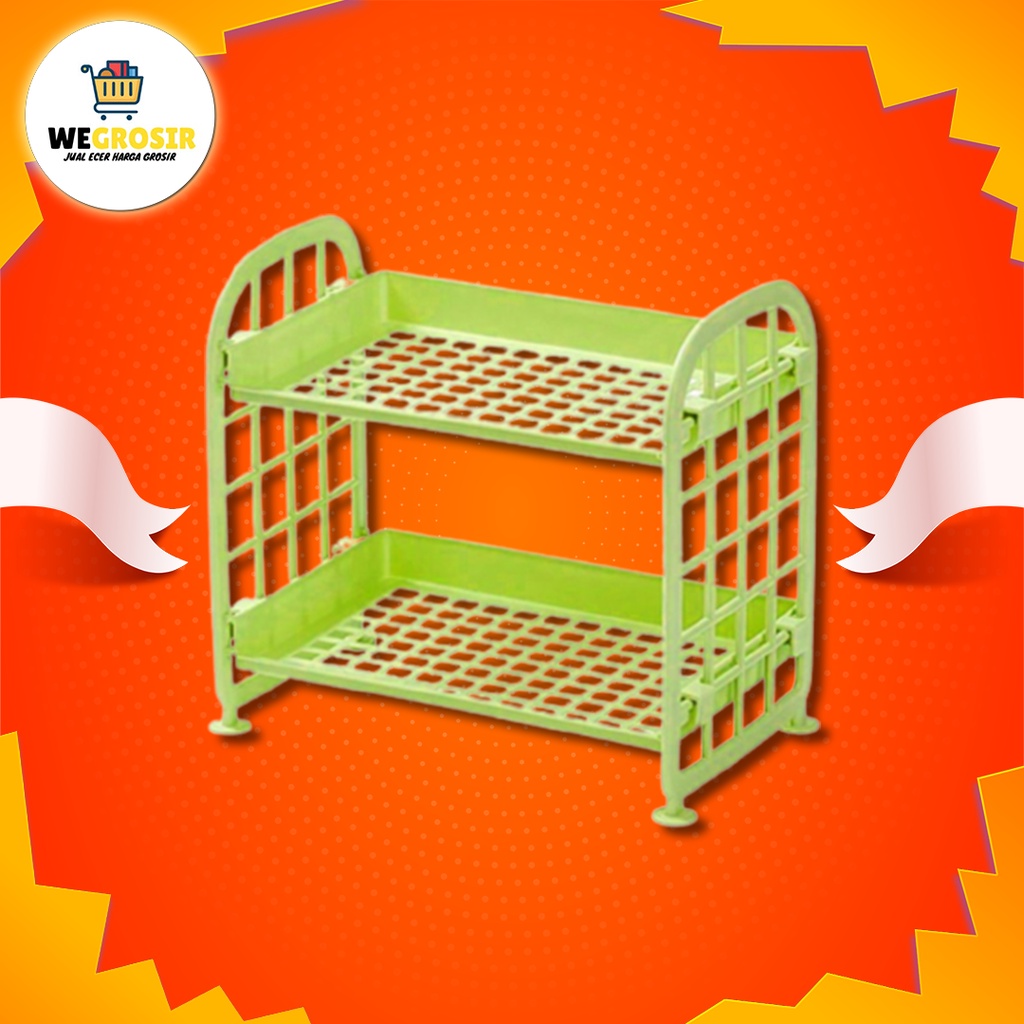 Jual Rak Plastik Susun Mini / Rak 2 Susun Mini / Rak Meja Mini 2 ...