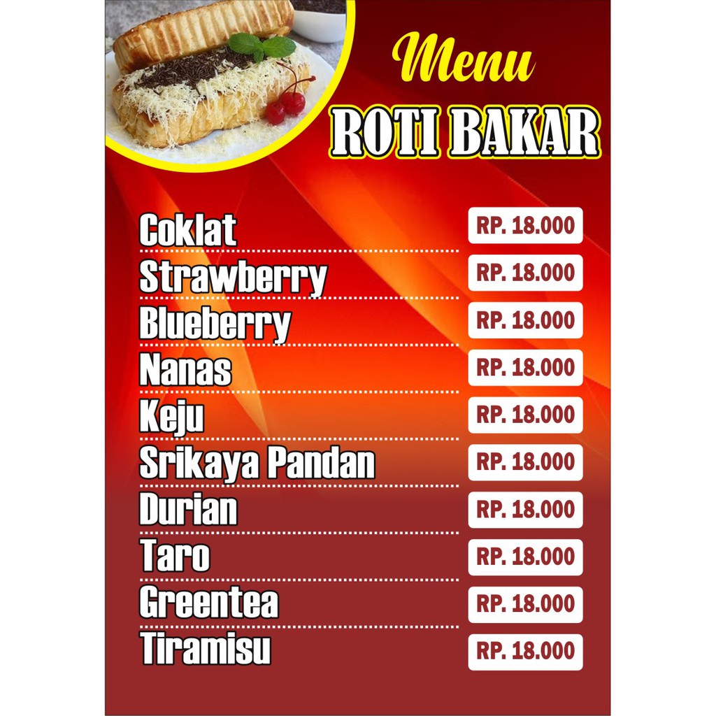 Jual Stiker Menu Makanan dan Minuman untuk ditempel pada Kaca Bisa ...
