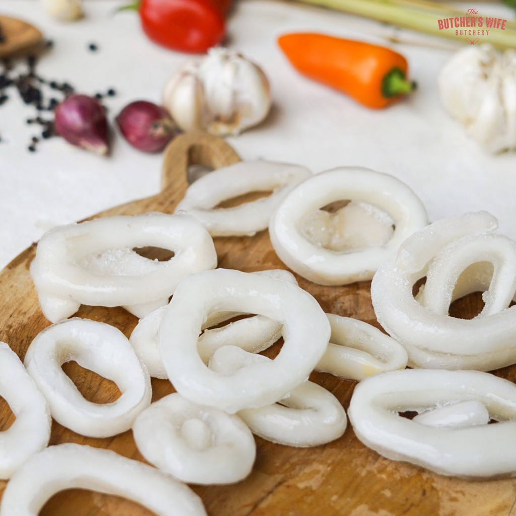 Jual CUMI RING/ CALAMARI RING 1 KG / CUMI RING 500GR | Shopee Indonesia