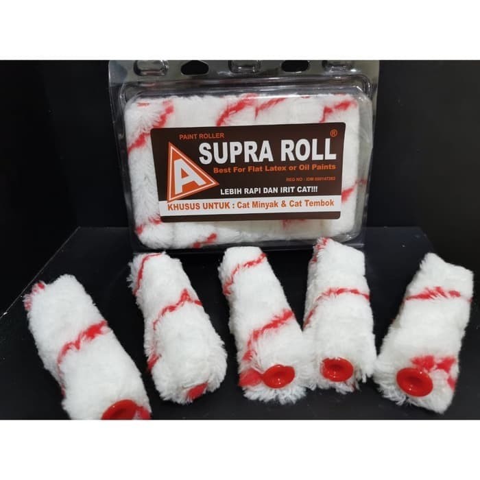 Jual BULU ROLL Roll KAPAL TEMBOK 4 inch SUPRA REFILL KUAS CAT MINYAK ...