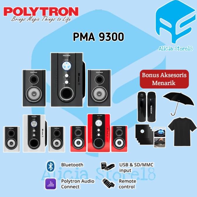 Jual POLYTRON MULTIMEDIA SPEAKER PMA 9300 PMA-9300 PMA9300 BA FULL BASS ...