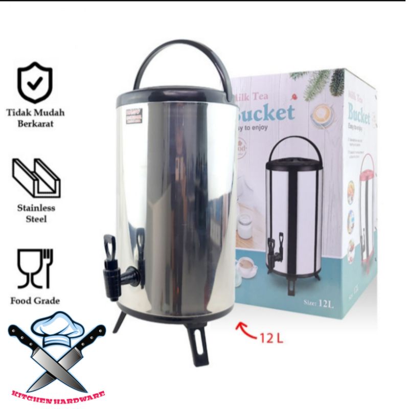 Jual Milk Tea Bucket Termos Kapasitas 12L | Shopee Indonesia