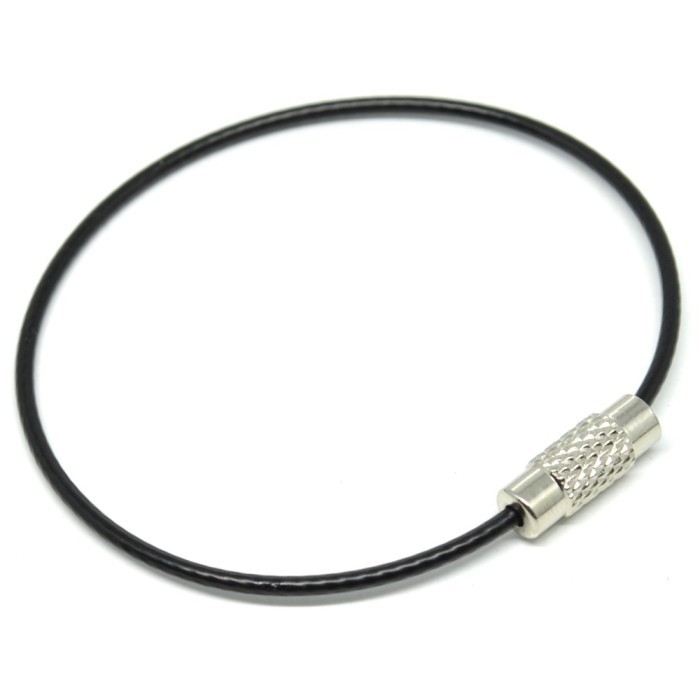 Jual Tali Besi Carabiner Wire Rope Metal Stainless Steel Key Chain ...