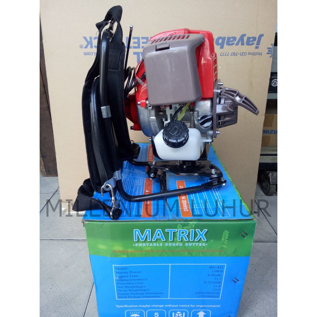 Jual Brushcutter/ Mesin potong Babat rumput Matrix BG 431 bensin murni 4 tak | Shopee Indonesia