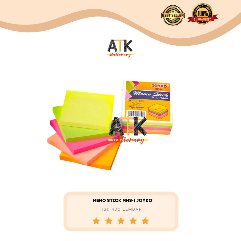 Jual Memo Stick MMS-1 / Sticky Note / Kertas Memo / Memo Tempel Joyko ...